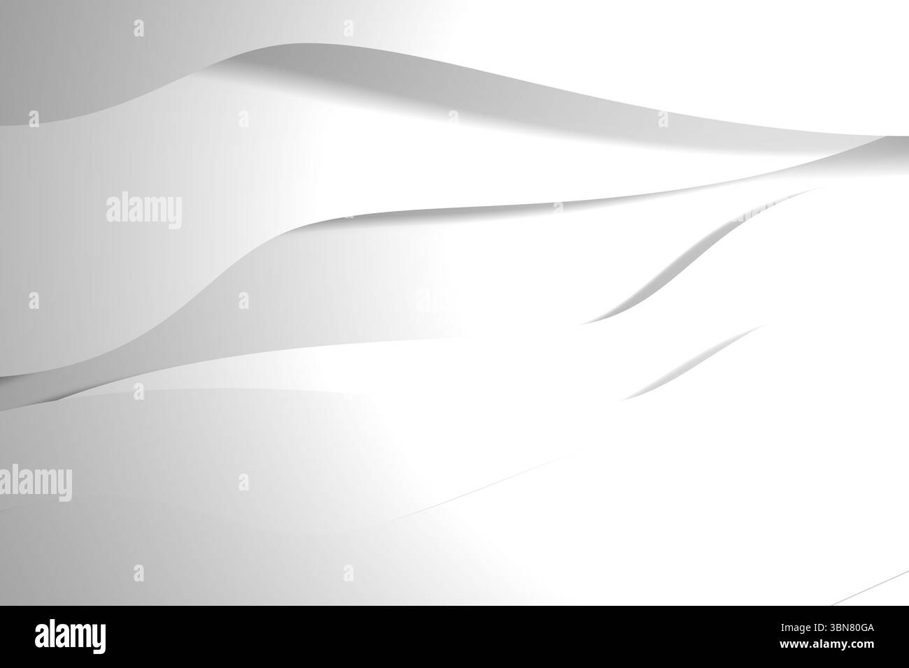 Overlapping gray and white wave forms are flowing across transparent ...