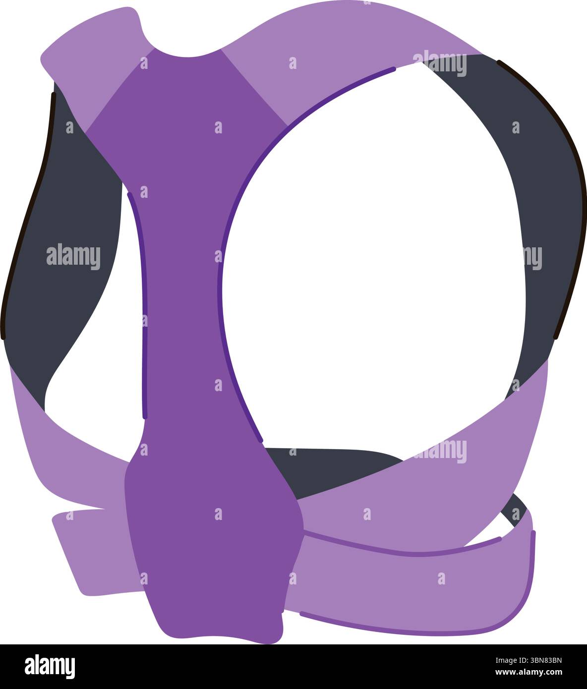 comfort back posture corrector cartoon vector illustration Stock Vector ...