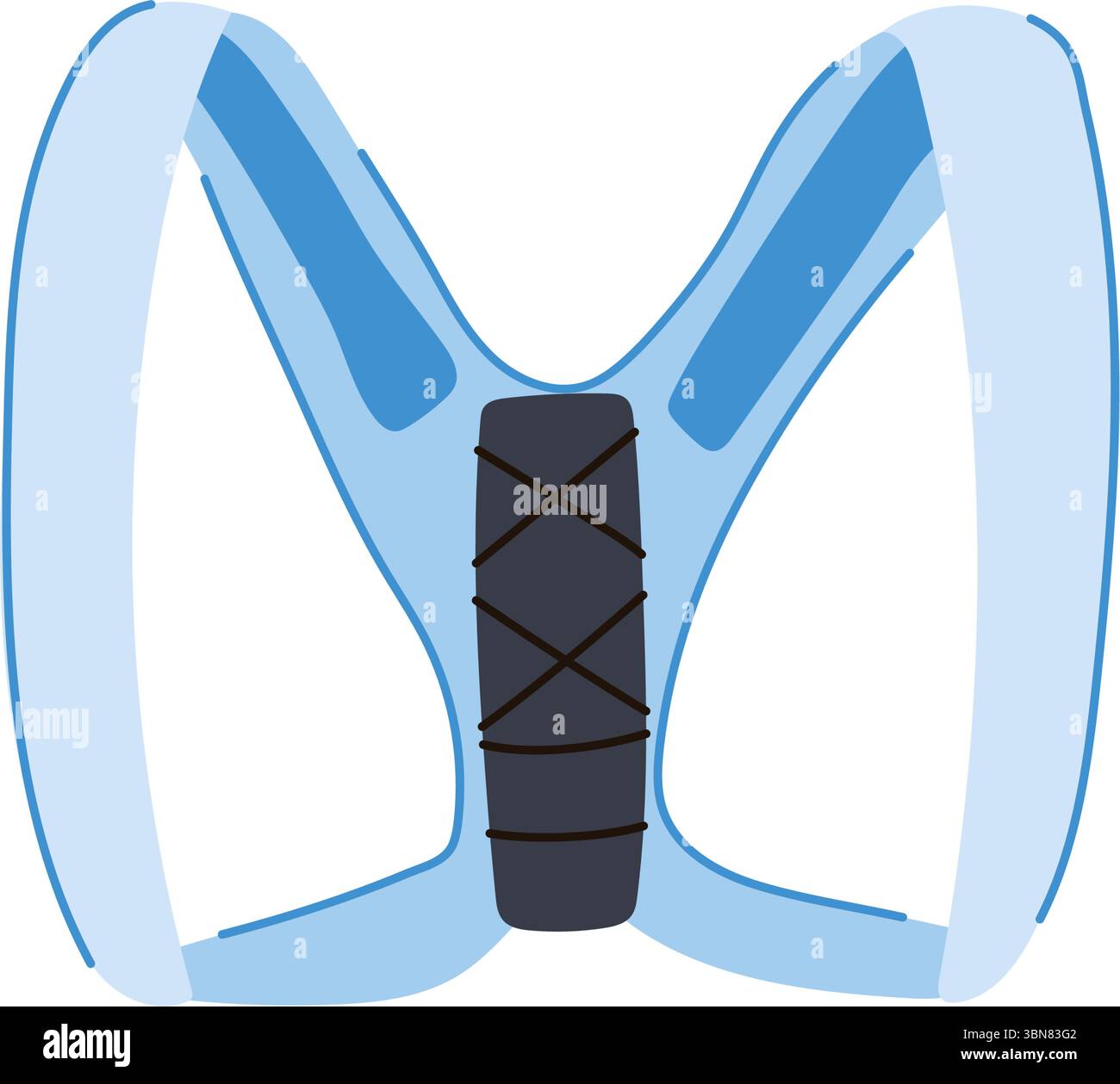 ergonomic back posture corrector cartoon vector illustration Stock ...
