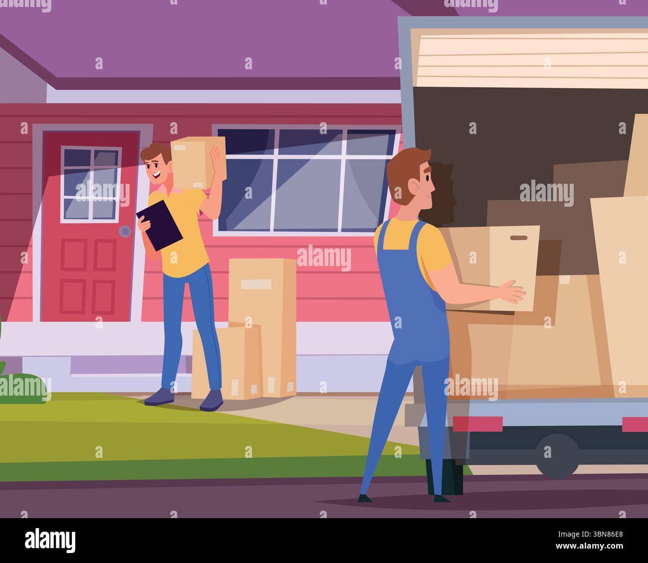 Professional movers delivery service Stock Vector Images - Alamy