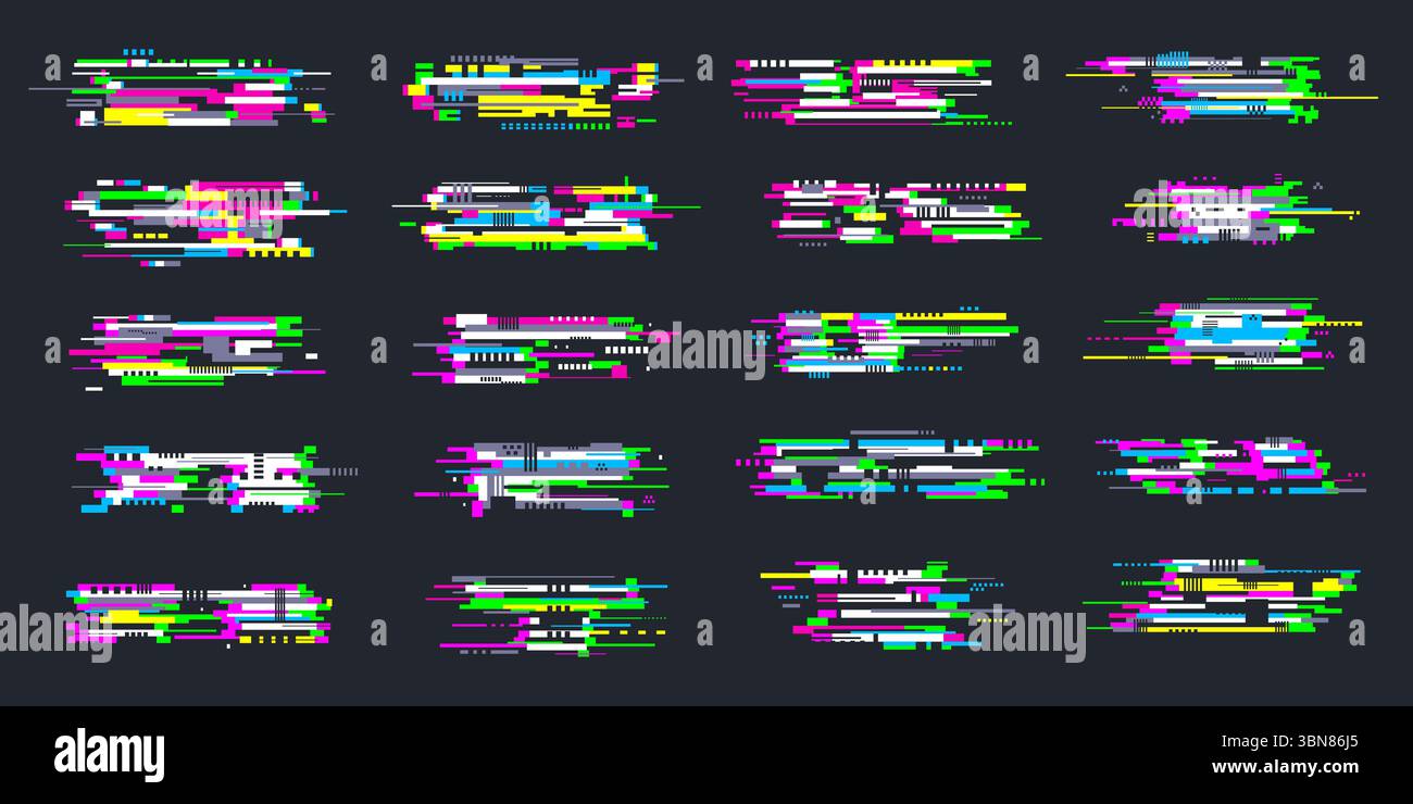 Old video glitch static noise Stock Vector Images - Alamy