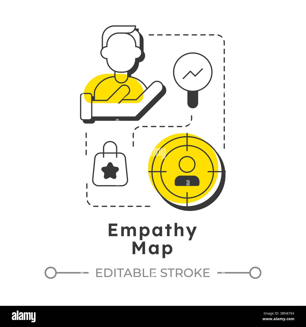 Empathy map modern linear concept icon Stock Vector Image & Art - Alamy