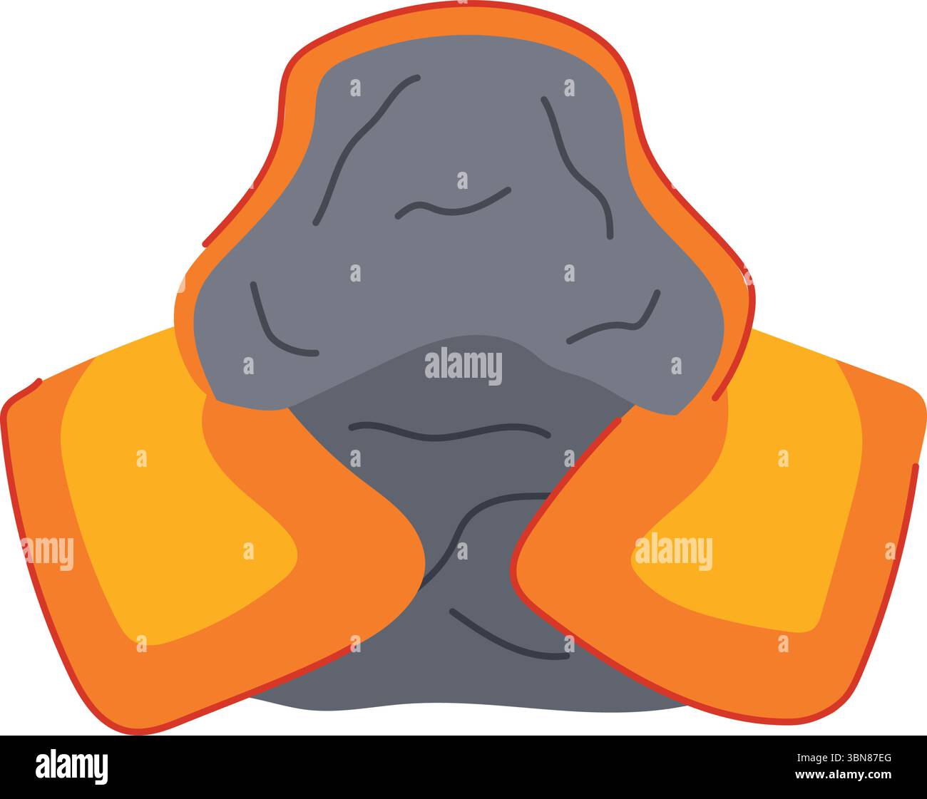 recovery cervical neck collar cartoon vector illustration Stock Vector ...