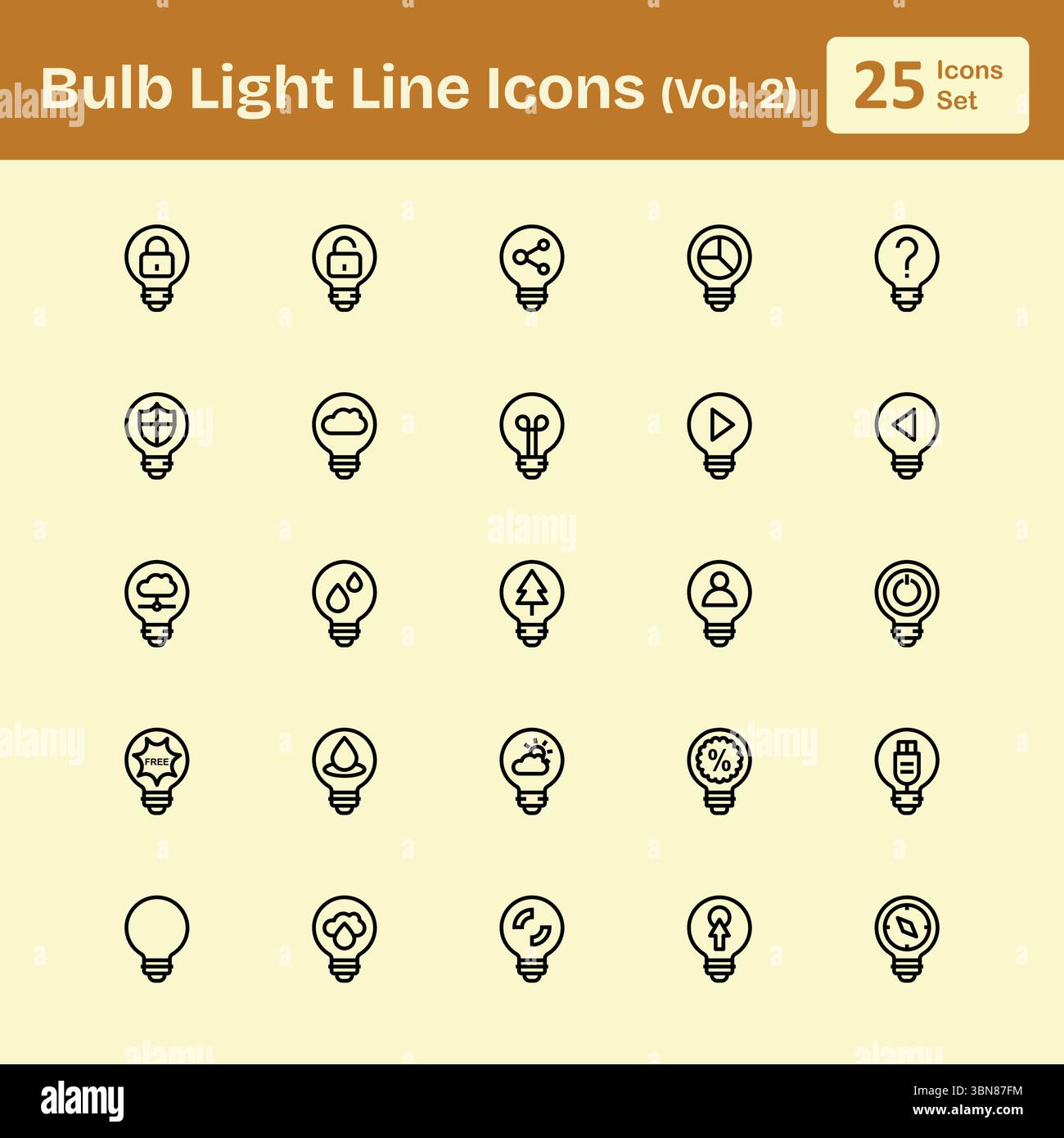 Light on bulb Stock Vector Images - Alamy