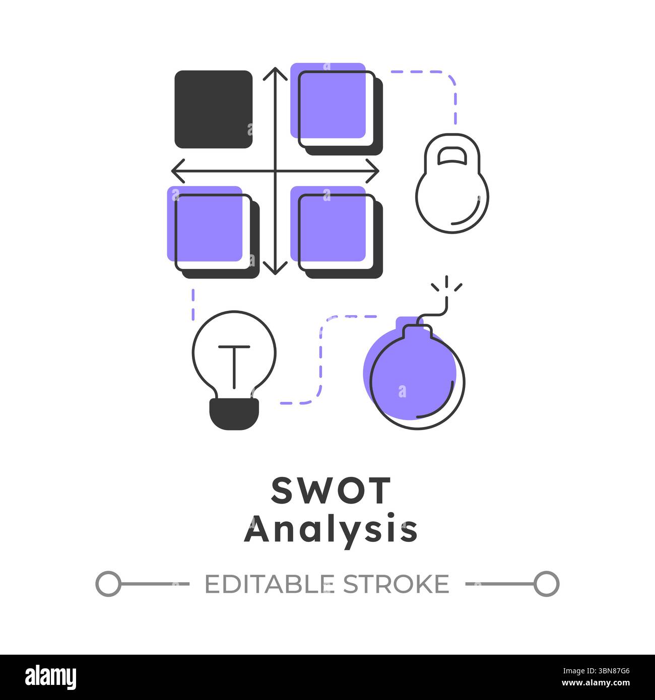SWOT analysis modern linear concept icon Stock Vector Image & Art - Alamy