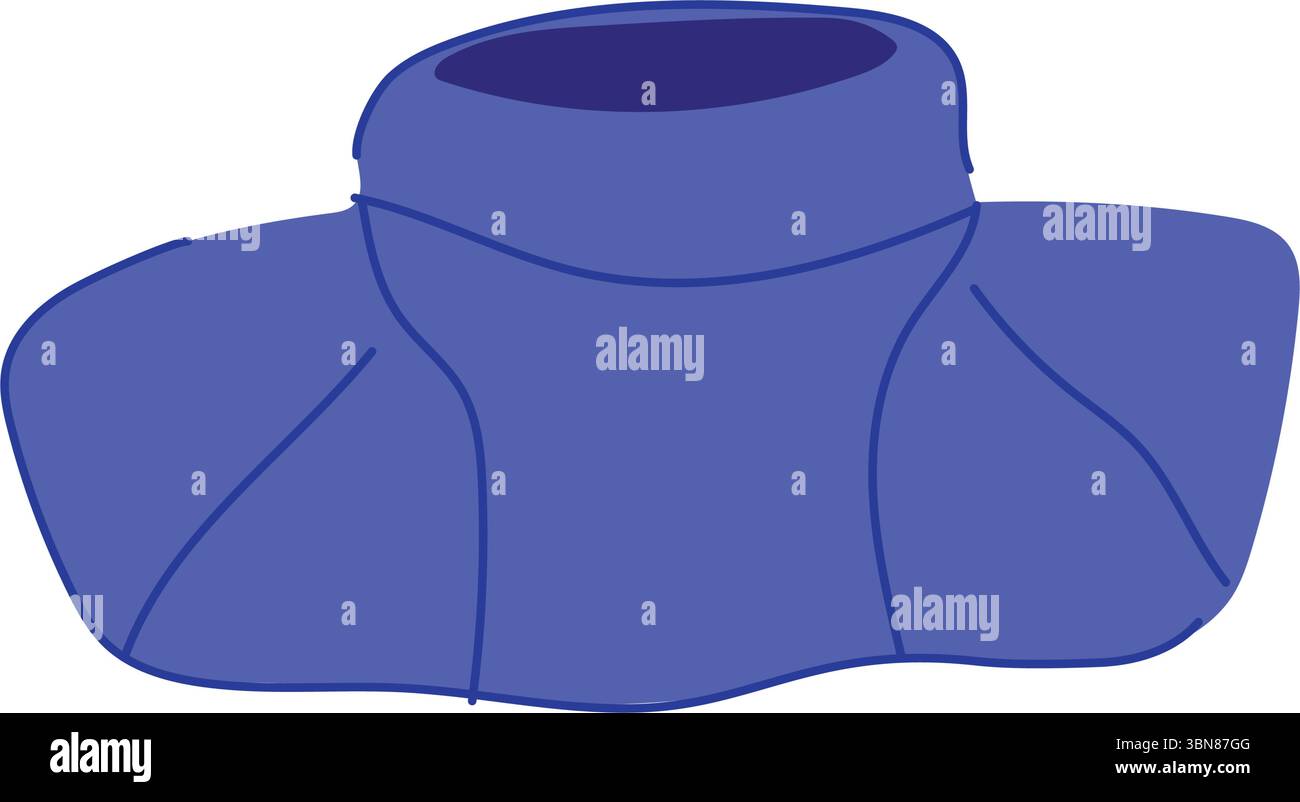 comfort cervical neck collar cartoon vector illustration Stock Vector ...