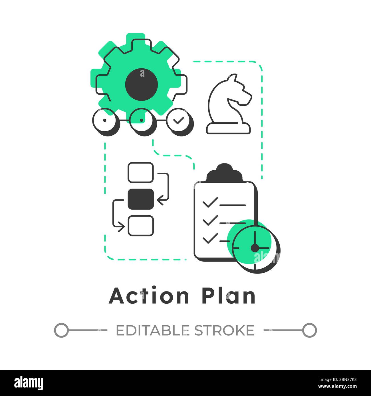 Action plan modern linear concept icon Stock Vector Image & Art - Alamy