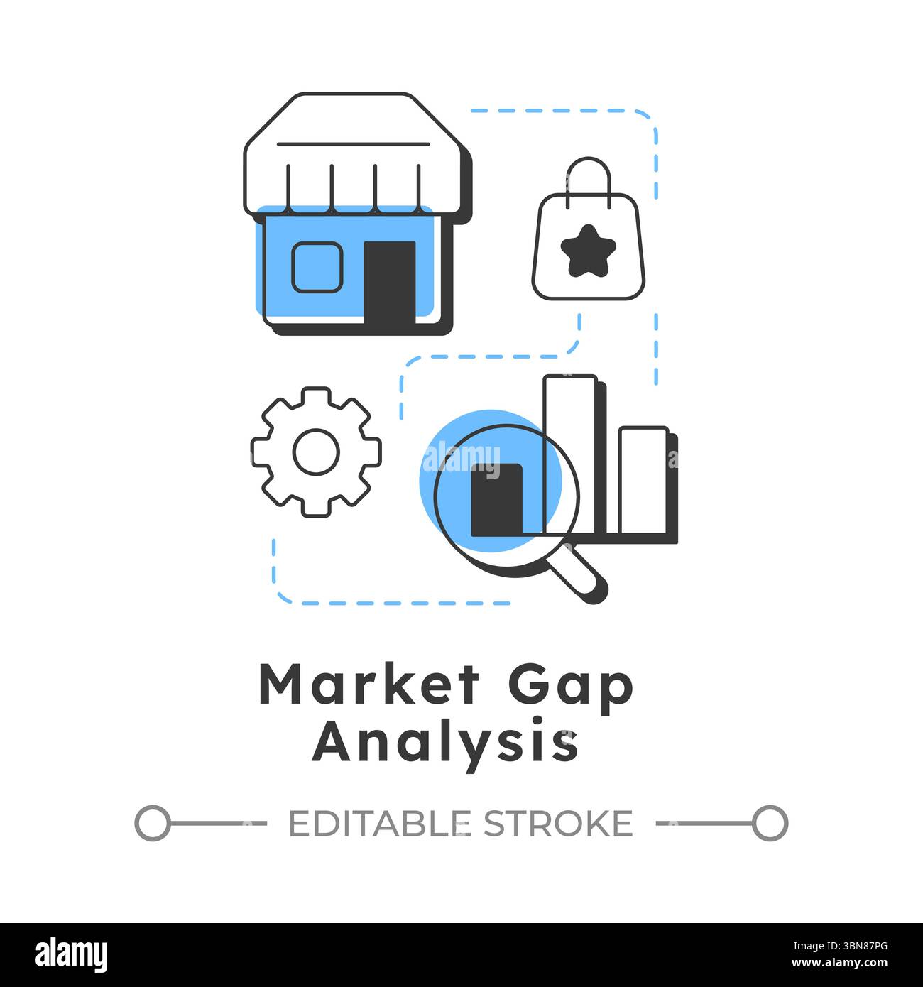 Market gap analysis modern linear concept icon Stock Vector Image & Art ...