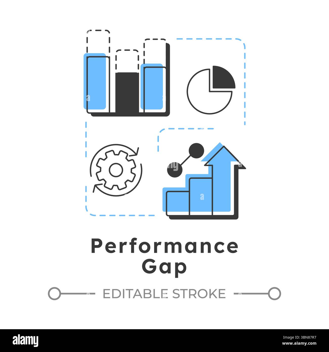 Performance gap analysis modern linear concept icon Stock Vector Image & Art - Alamy
