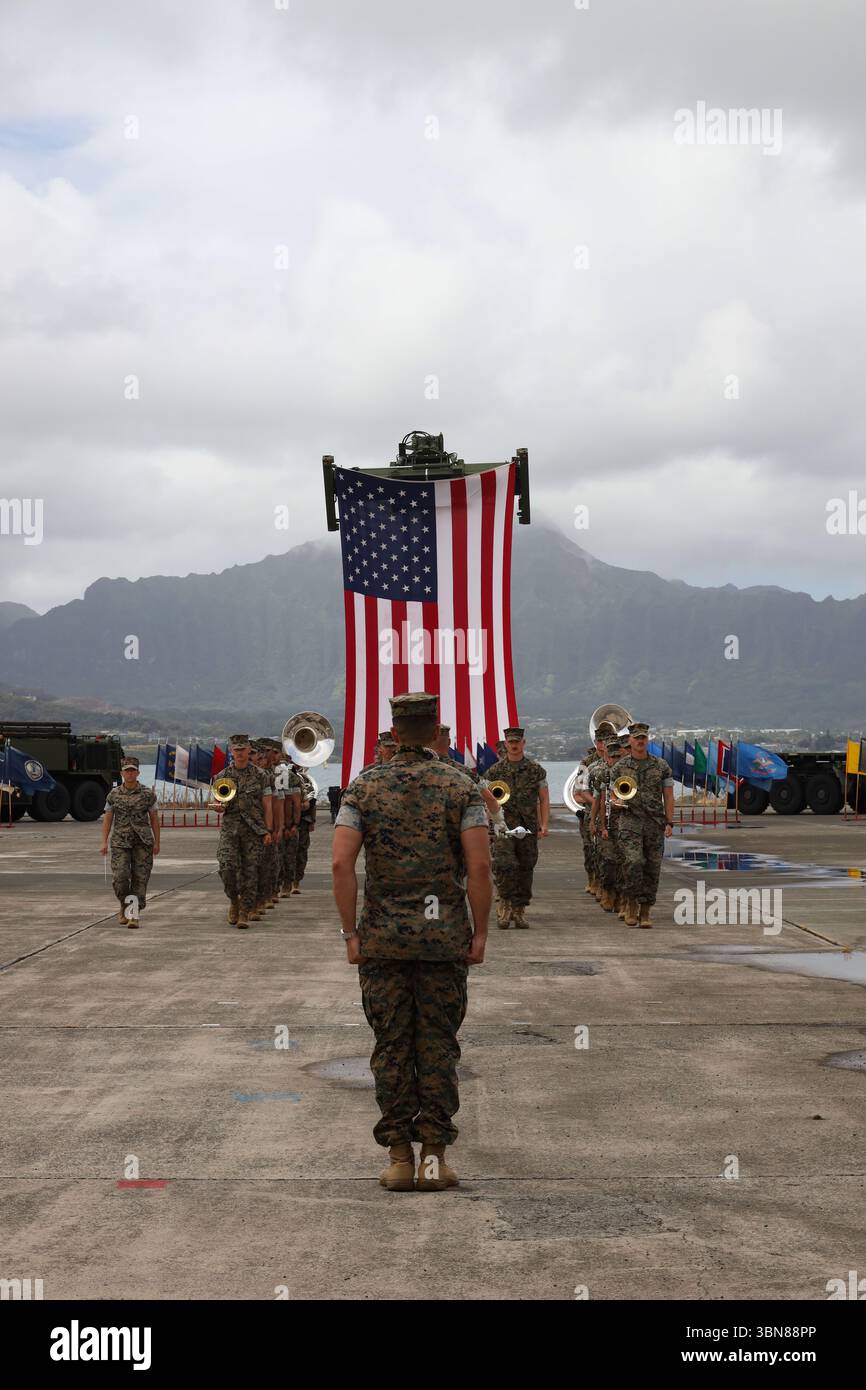 U.S. Marine Corps Lt. Col. John Fulton, incoming commanding officer of ...