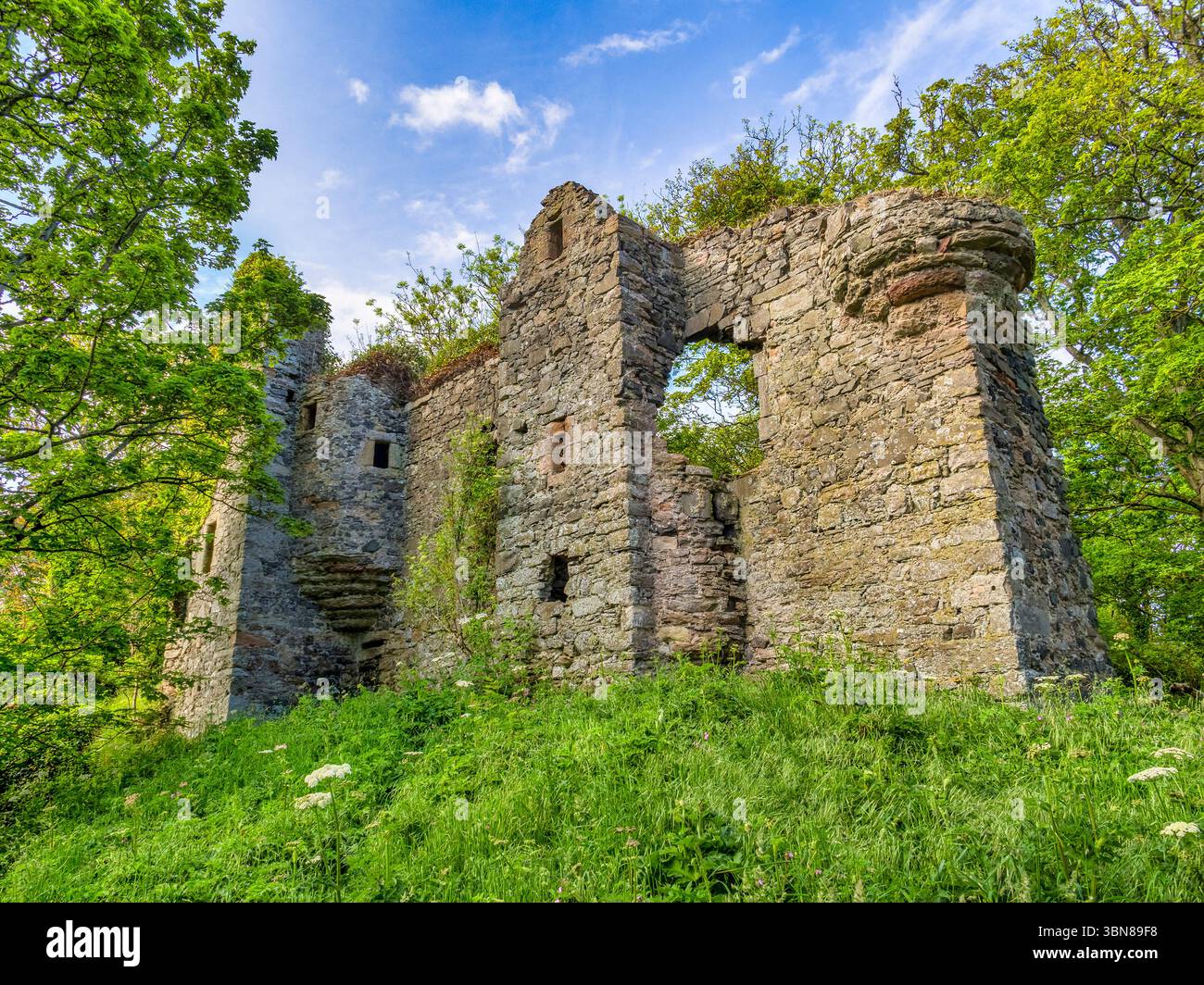 Auldhame Castle, Seacliff, East Lothian, Scotland, built in the 16th ...