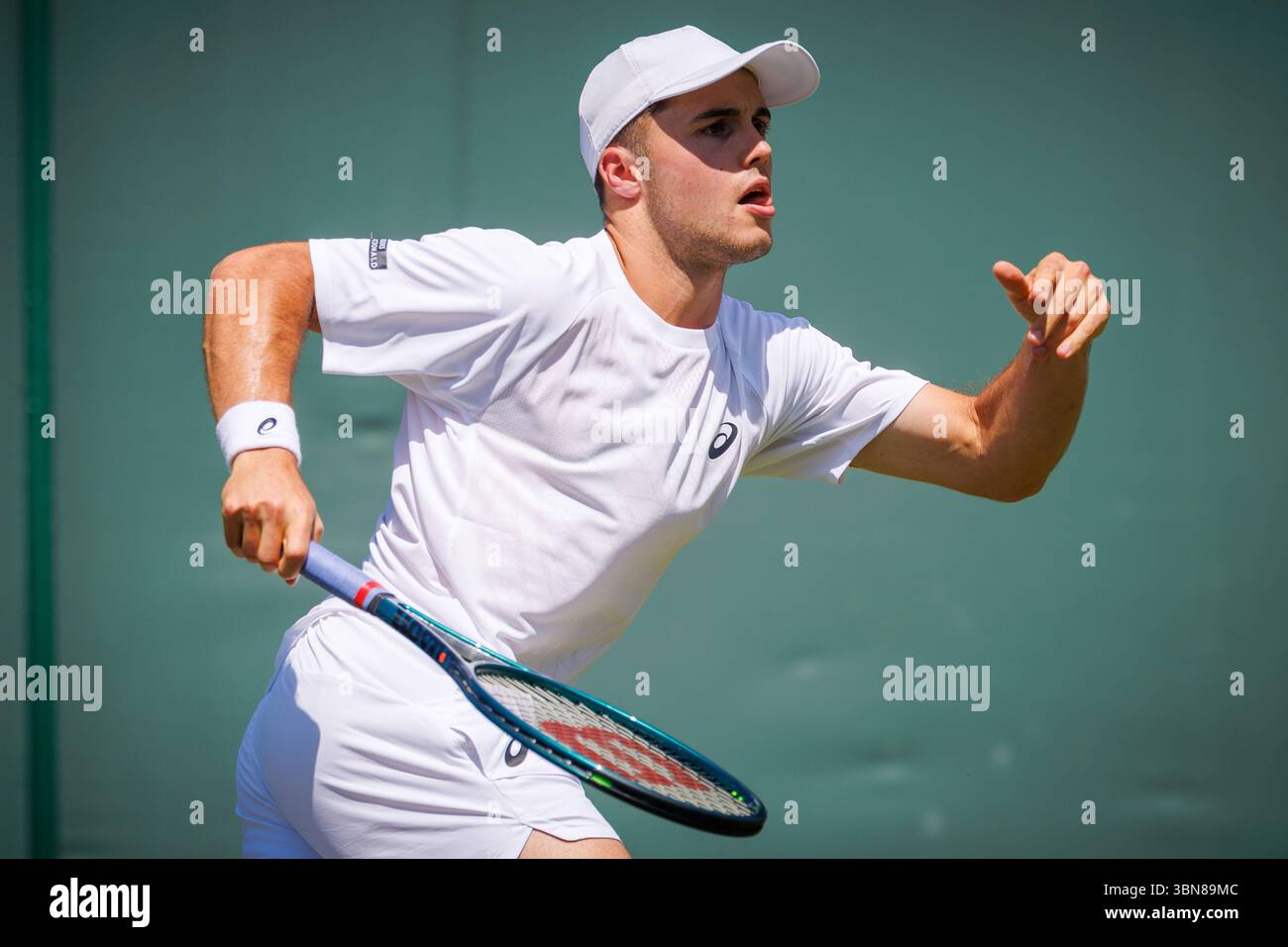 June 30: Arthur Fery (GBR) during his first round match against Alexei ...