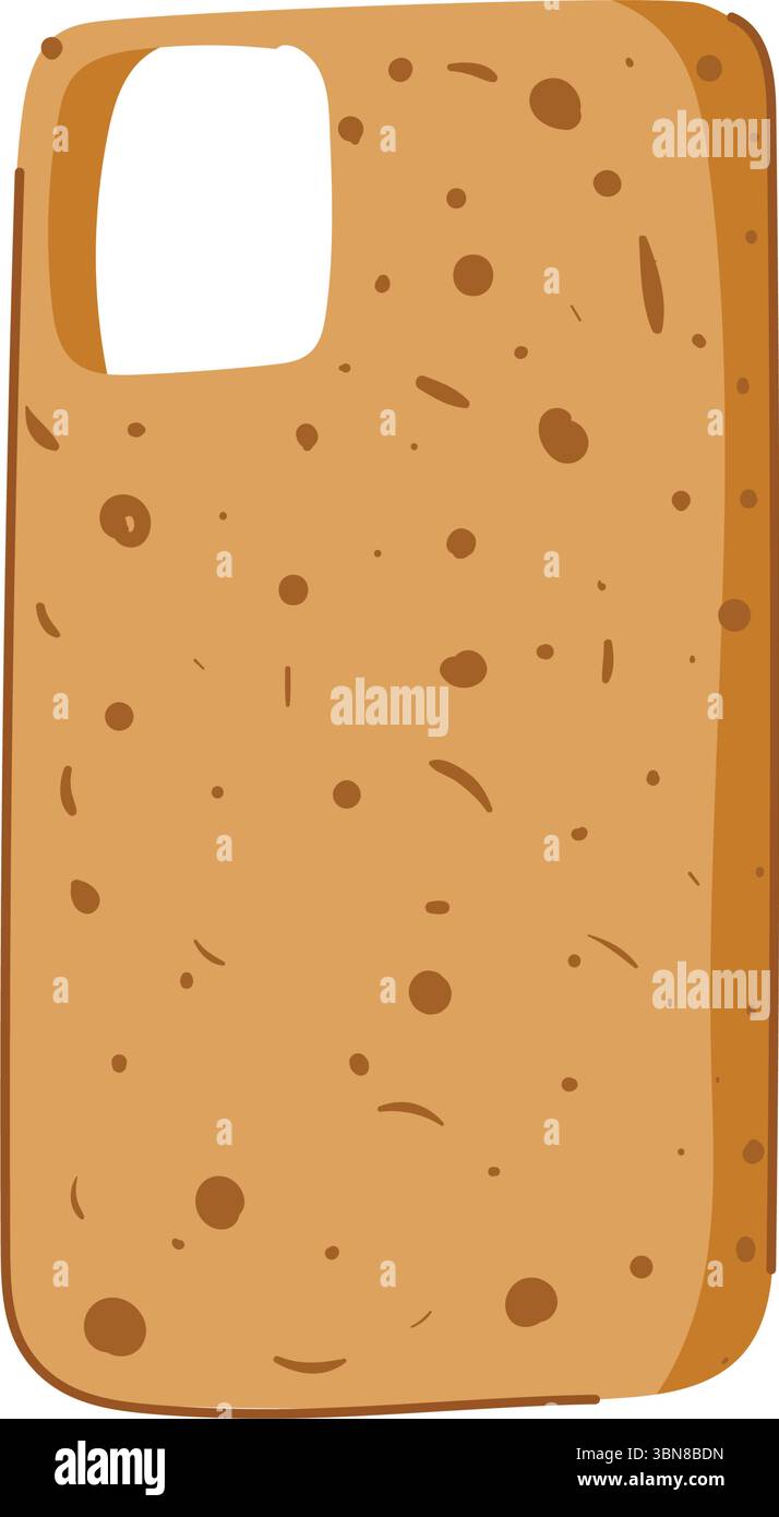 stylish cork phone case cartoon vector illustration Stock Vector Image ...