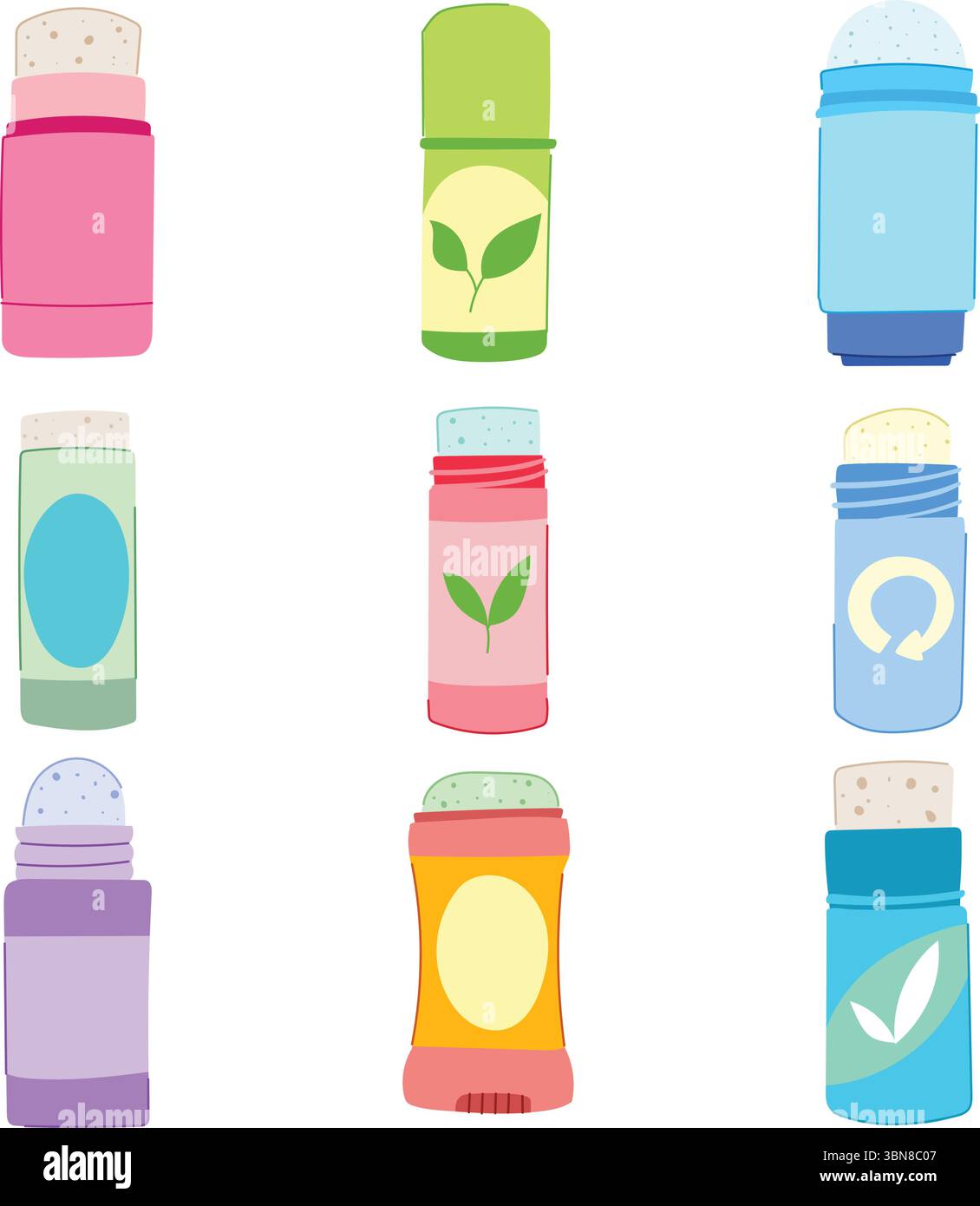 deodorant eco friendly set cartoon vector illustration Stock Vector ...