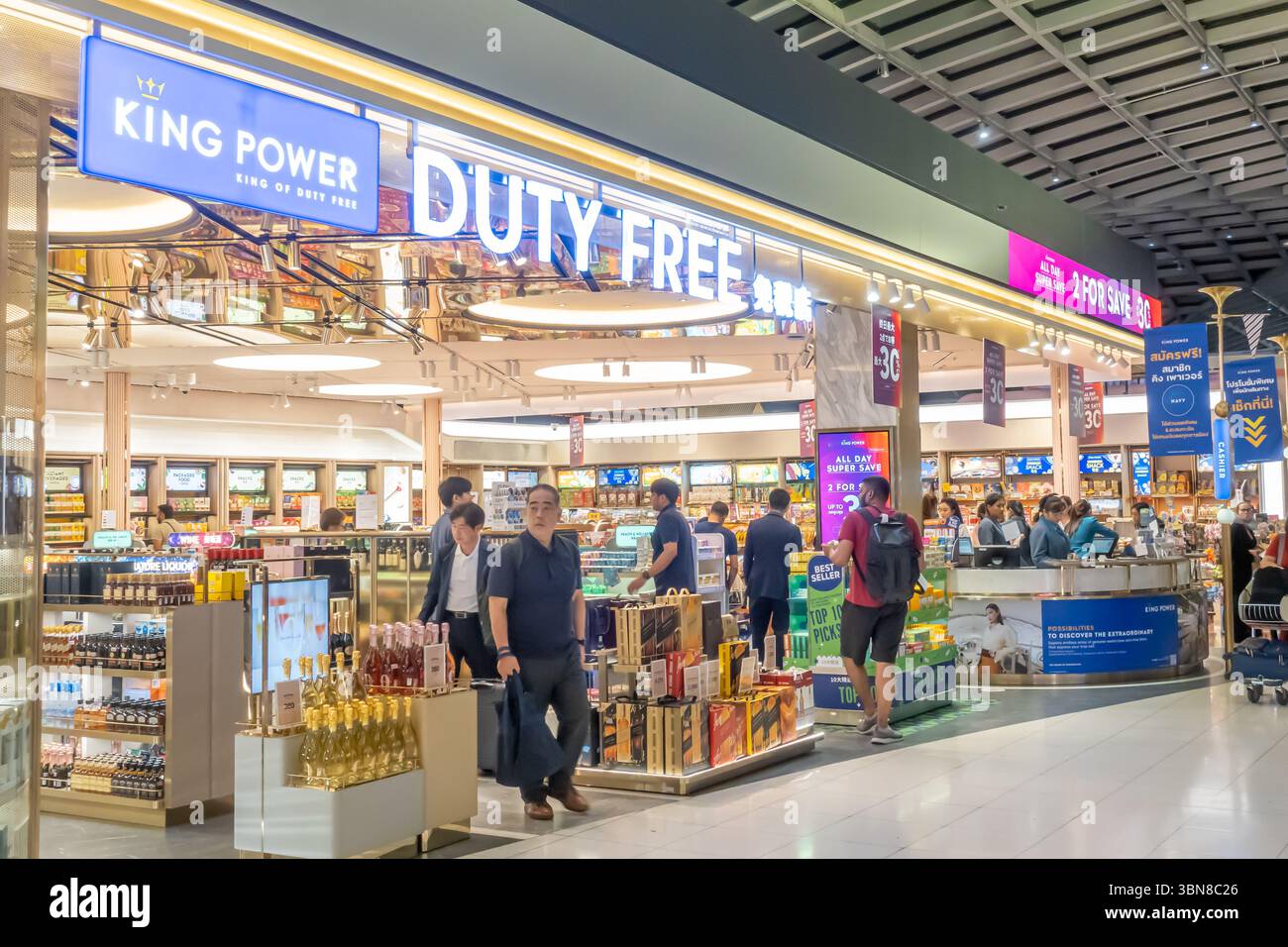 King Power Duty Free shop, Bangkok airport, Thailand Stock Photo - Alamy