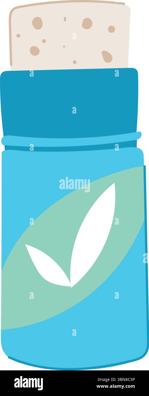 biodegradable deodorant eco friendly cartoon vector illustration Stock ...