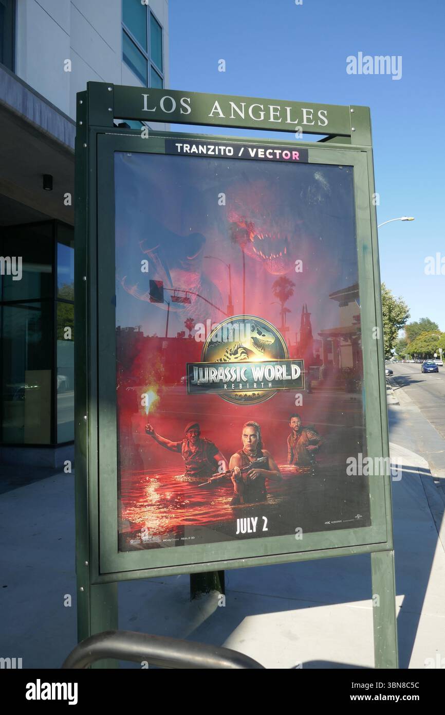 Los Angeles, California, USA 30th June 2025 Jurassic World Rebirth Bus ...
