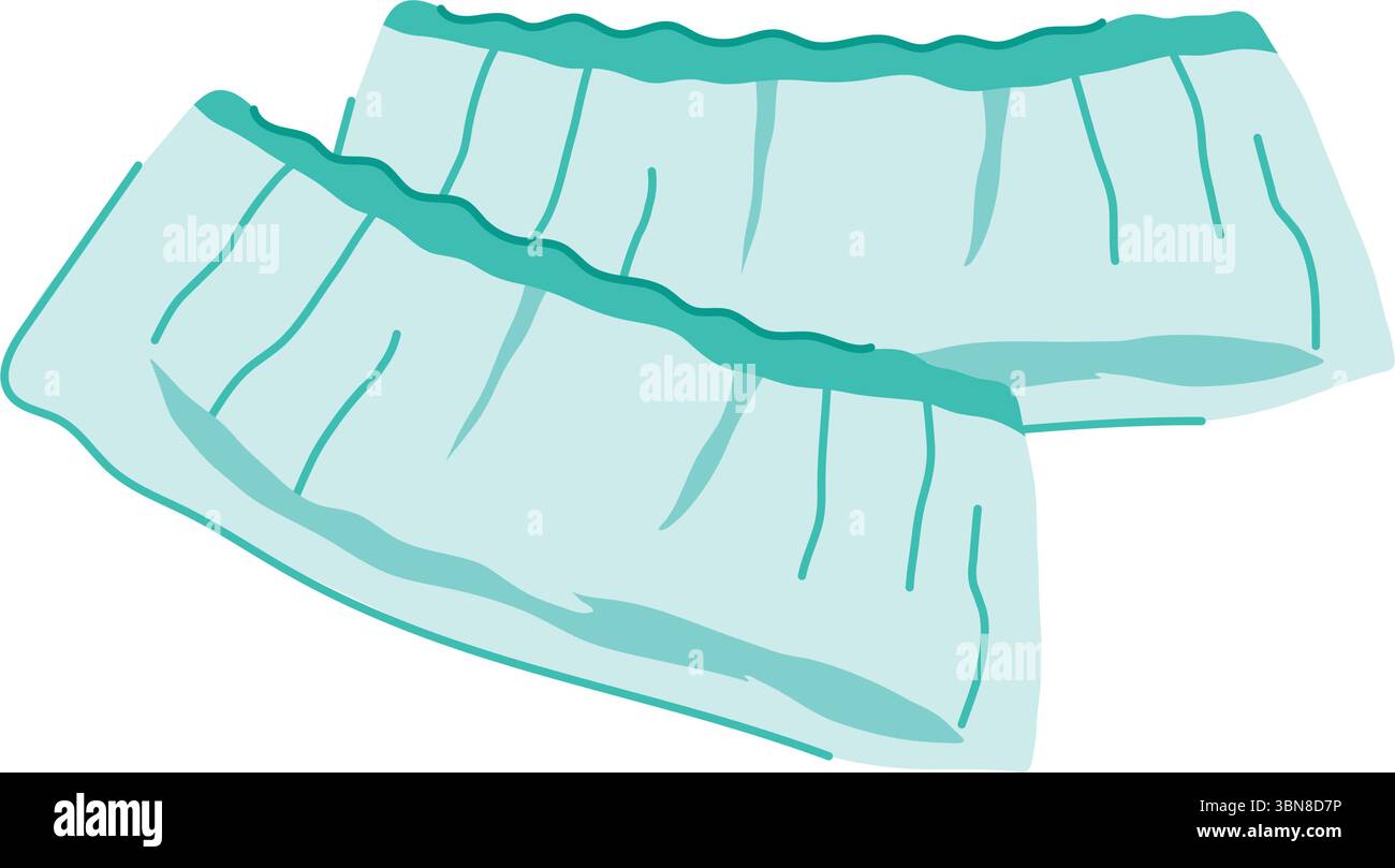 waterproof disposable shoe covers cartoon vector illustration Stock ...