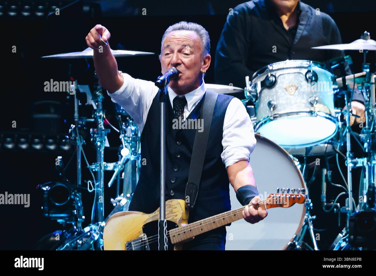 Bruce Springsteen and The E Street Band perform in concert during the ...