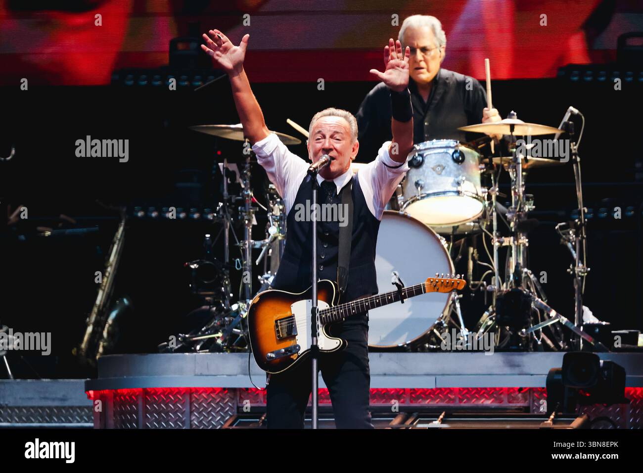 Bruce Springsteen and The E Street Band perform in concert during the ...