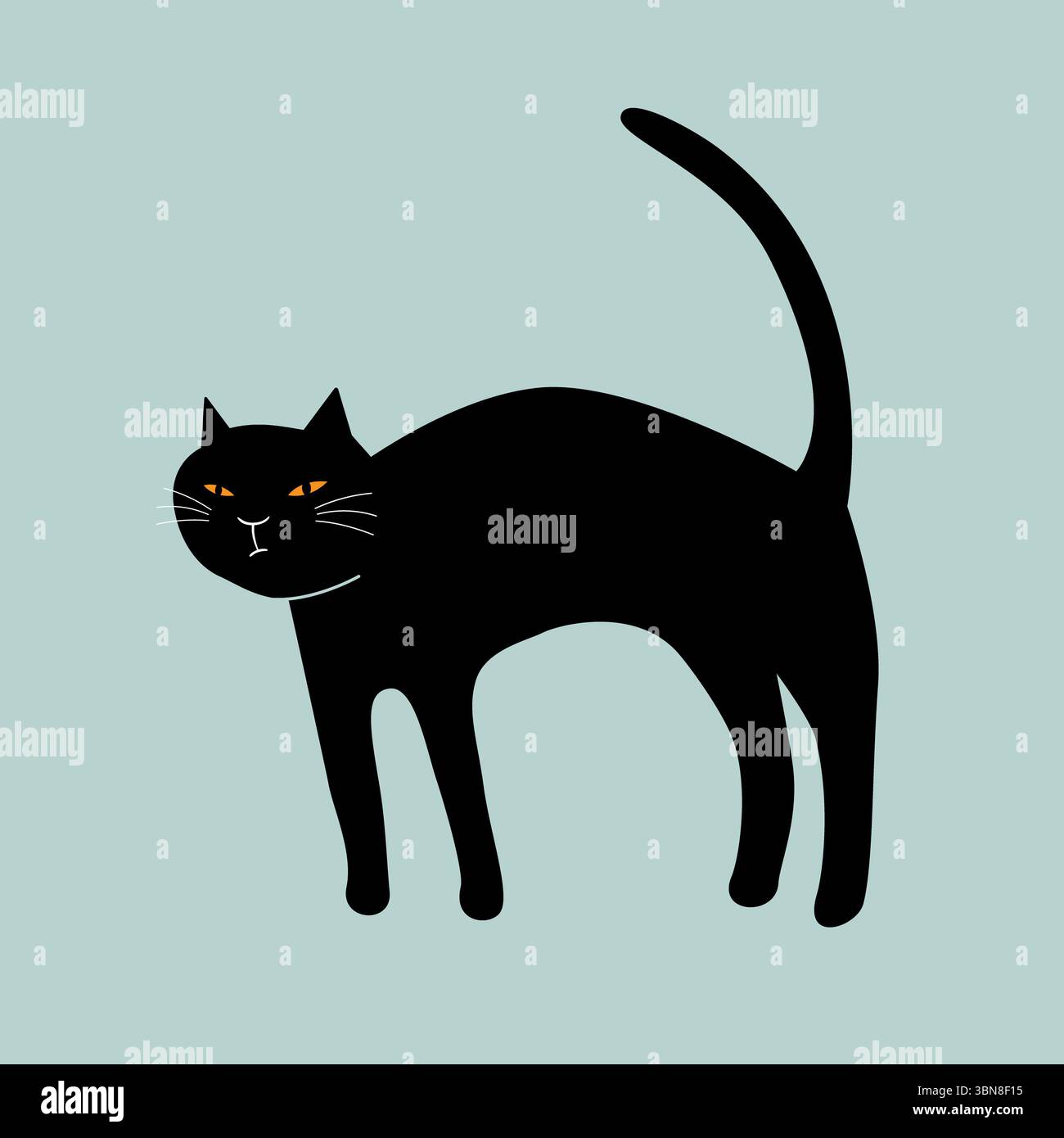 Black cat arched back hi-res stock photography and images - Alamy