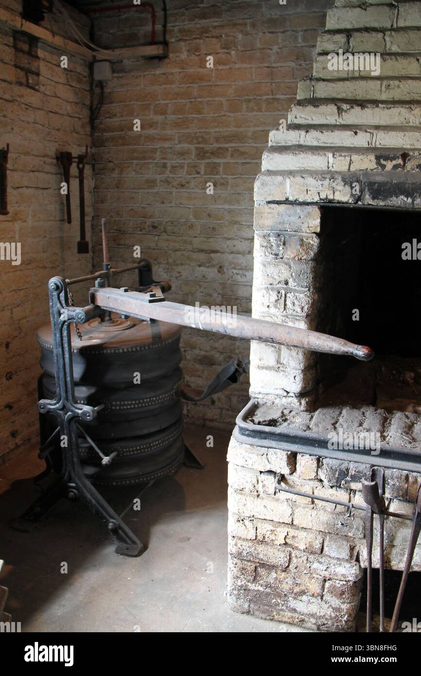 A Set of Traditional Air Bellows on a Blacksmith Hearth Stock Photo - Alamy