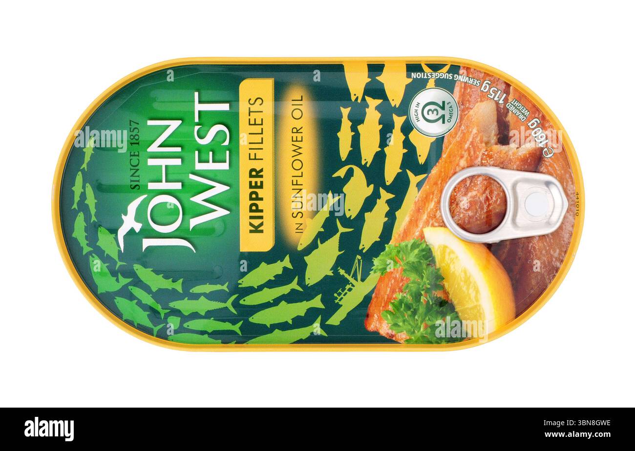 John West Kipper fish fillets in sunflower oil in a 160g ring pull tin ...