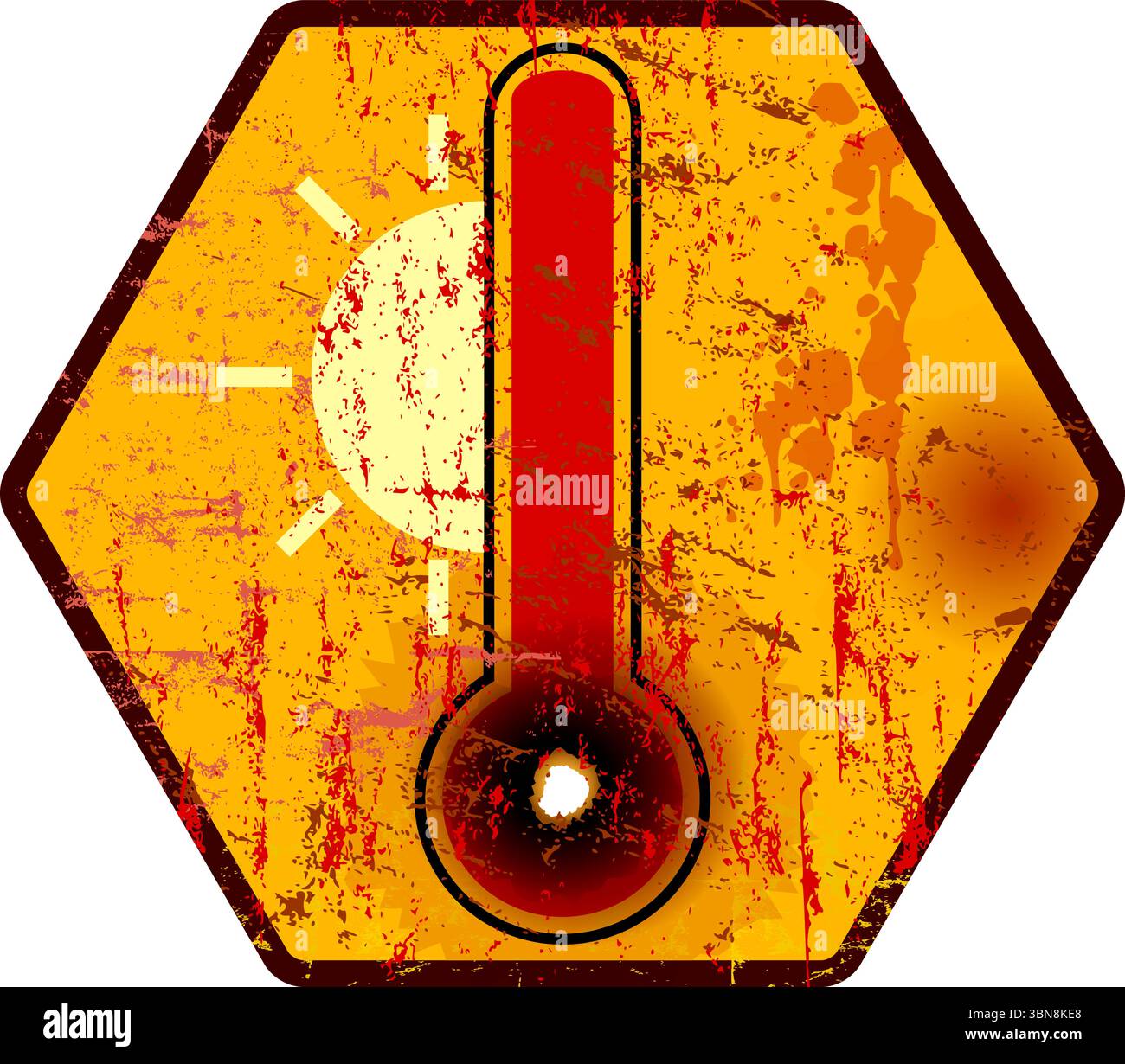 Heatwave alert illustration Stock Vector Images - Alamy