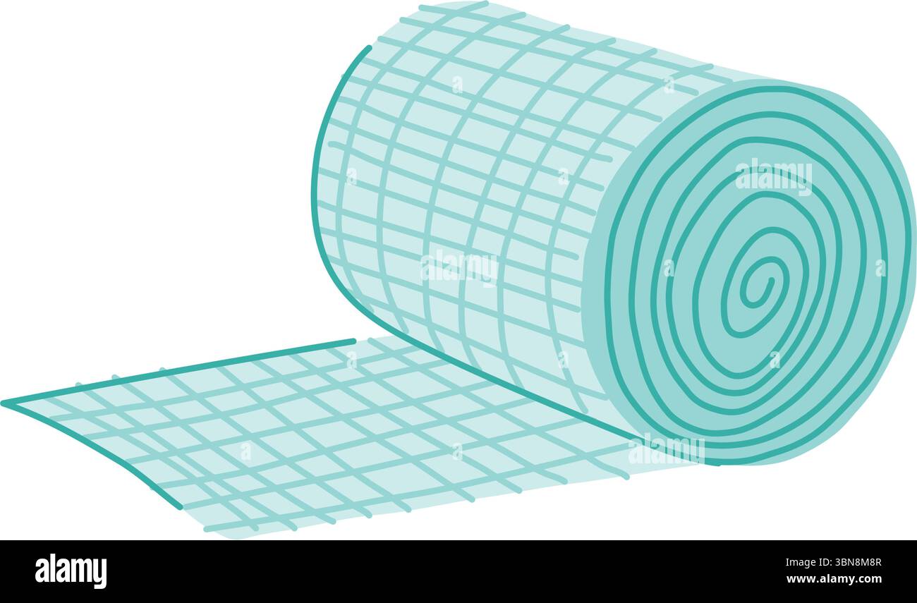 absorbent gauze roll cartoon vector illustration Stock Vector Image ...