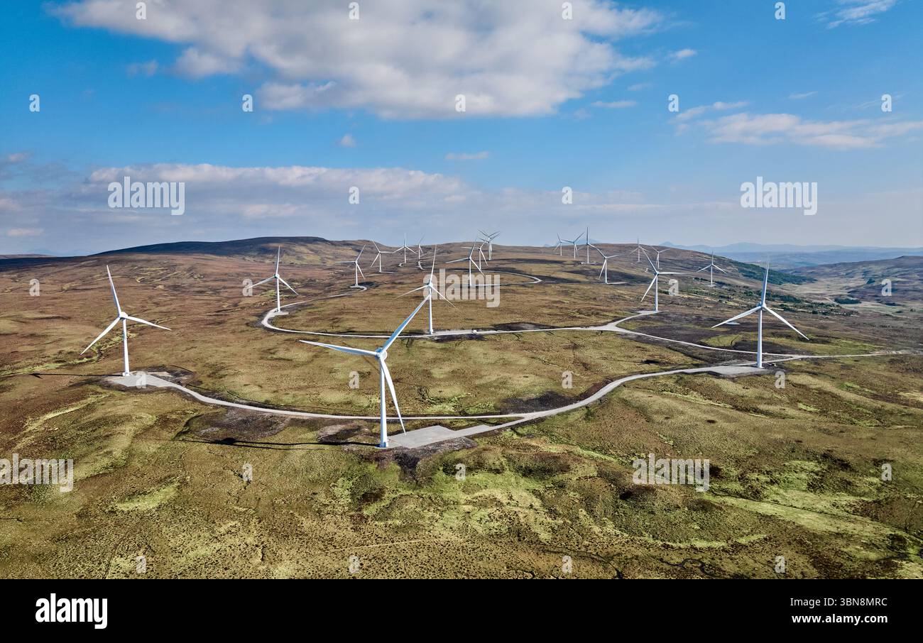 wind farm in the Scotish highland near Lairg, Scotland,UK Stock Photo ...