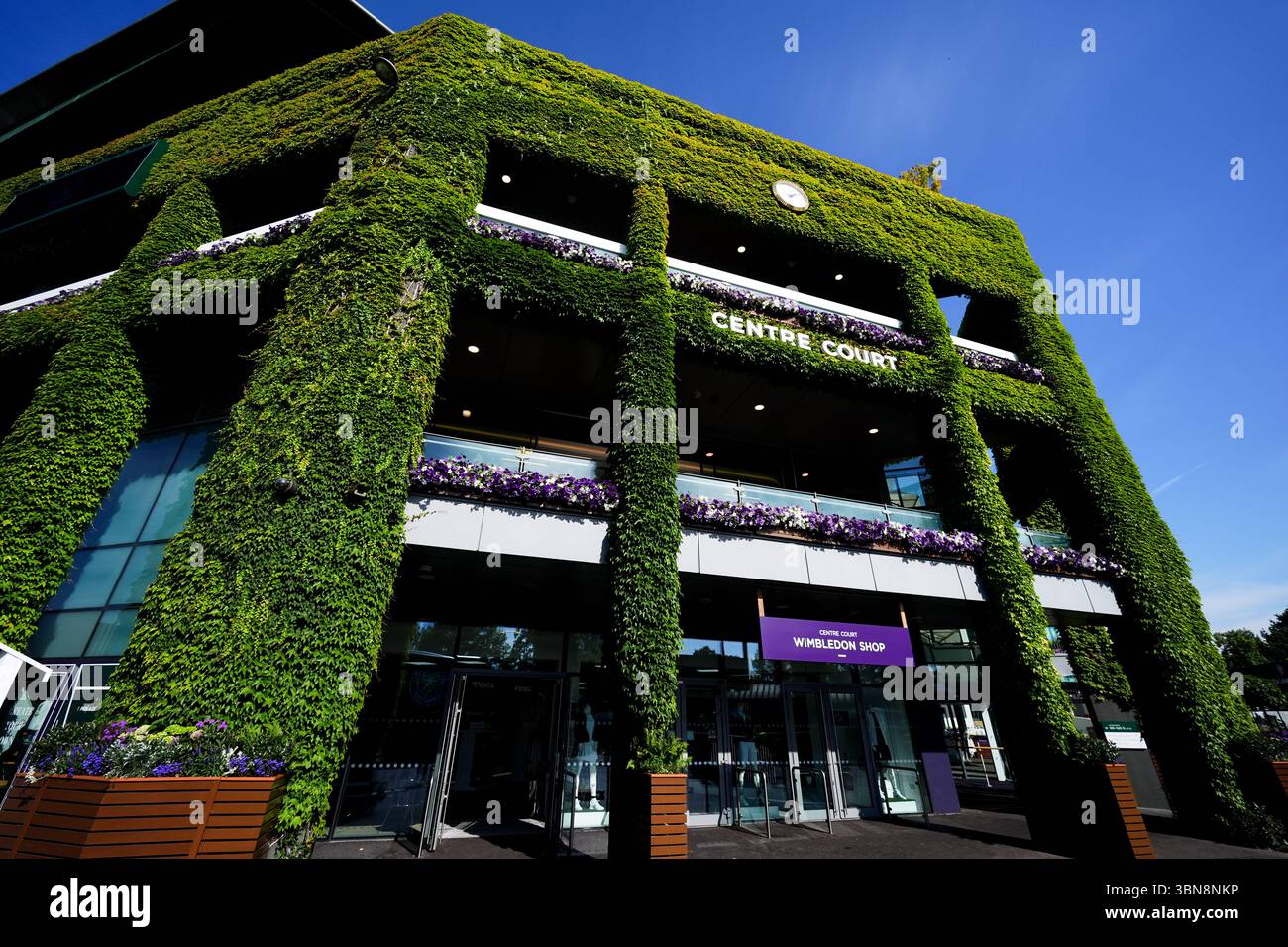 A general view outside centre court on day two of the 2025 Wimbledon ...