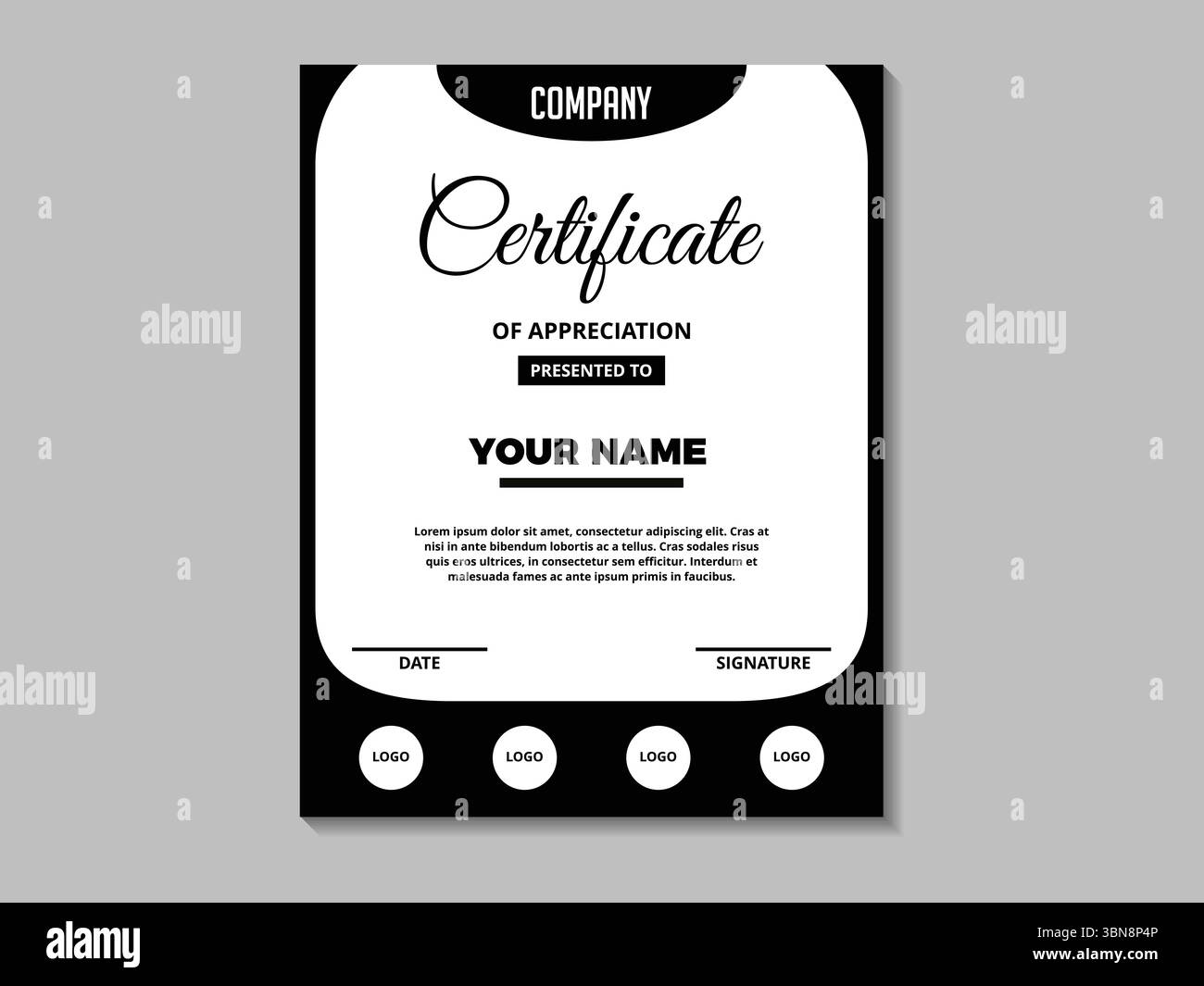 Professional certificate vector template suitable for diplomas, awards ...