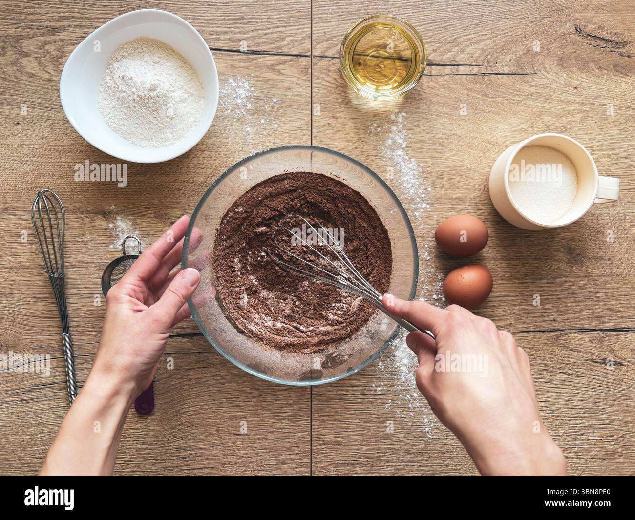Female hands mixing dry hi-res stock photography and images - Alamy