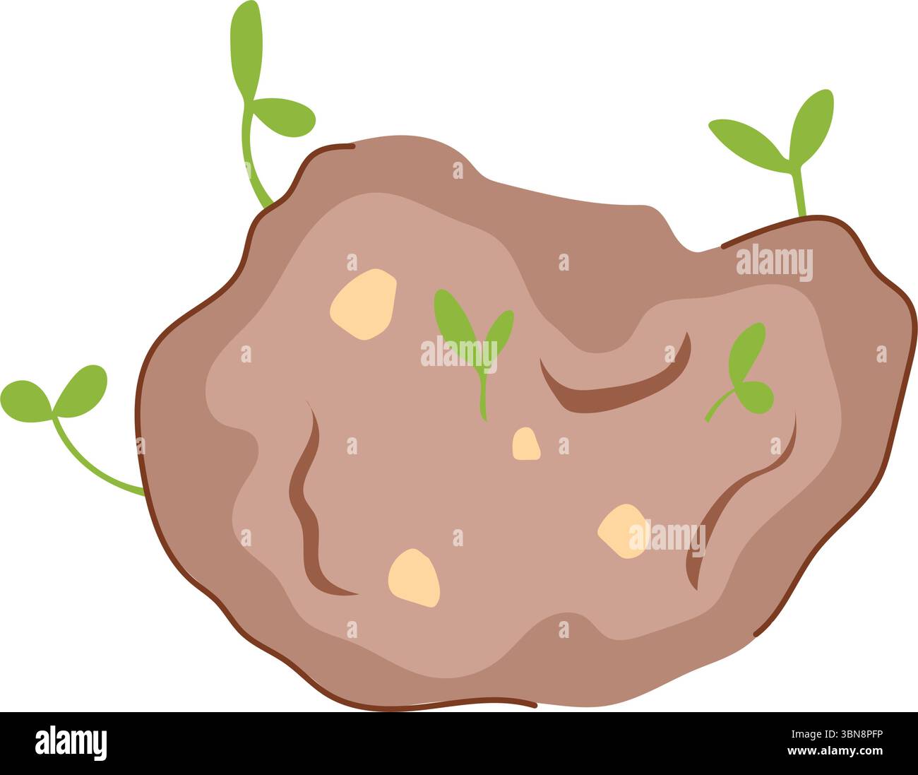 native grass seed bomb cartoon vector illustration Stock Vector Image ...