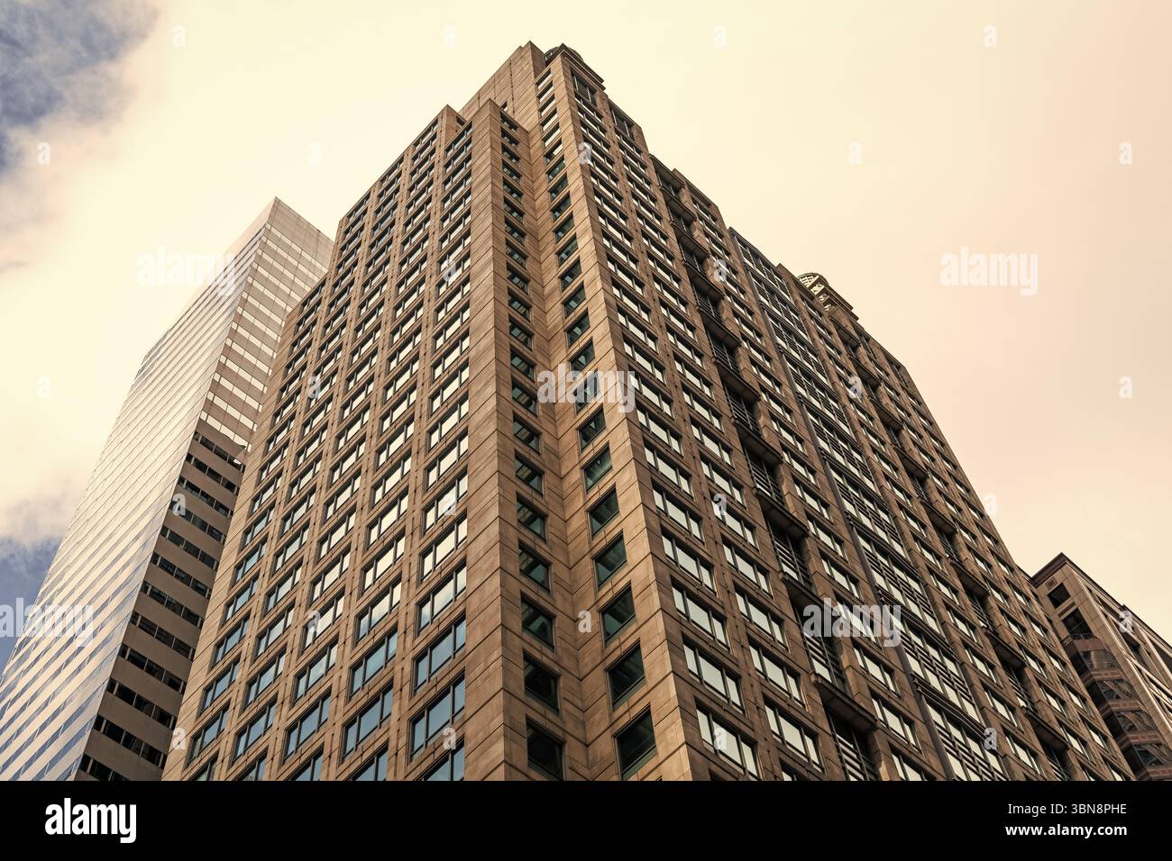 City architecture. Architecture of modern office building. Perspective ...