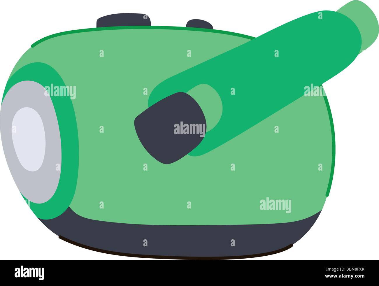 portable hand crank flashlight cartoon vector illustration Stock Vector ...