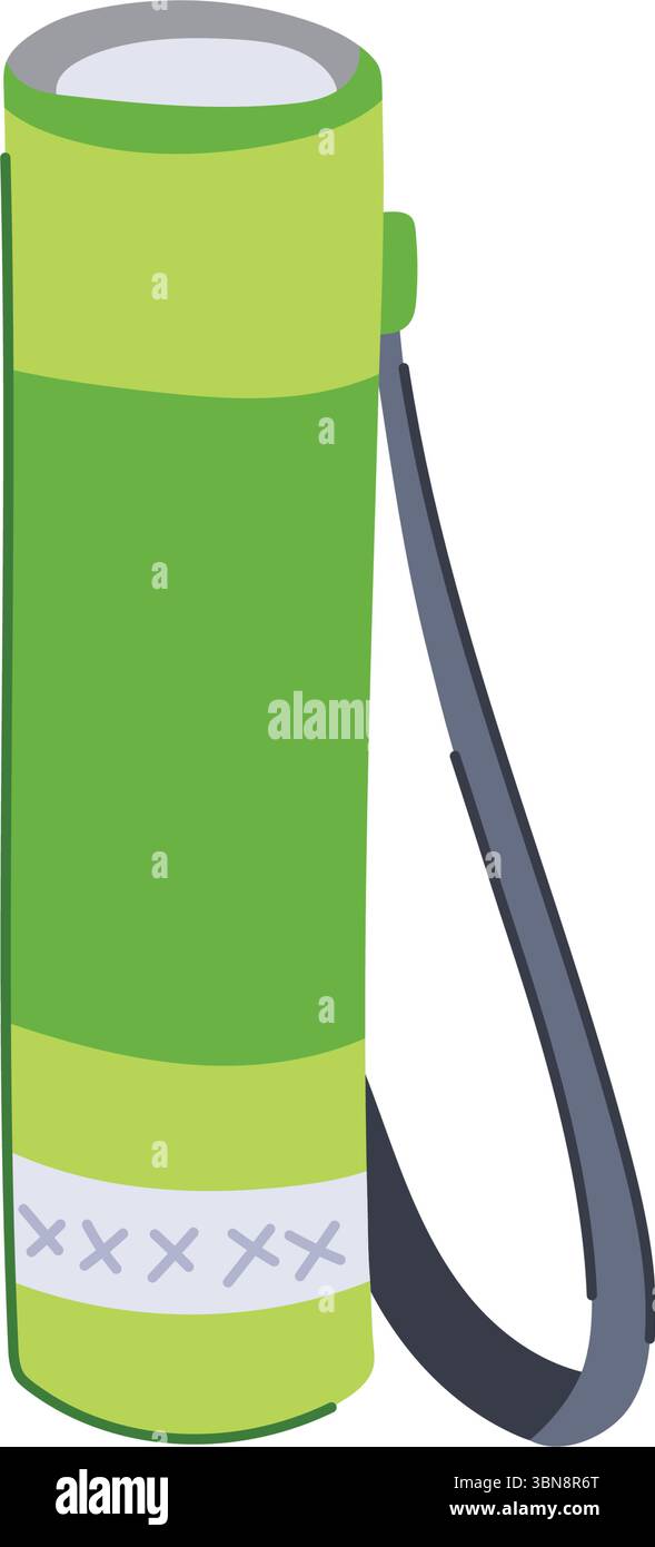 hiking hand crank flashlight cartoon vector illustration Stock Vector ...
