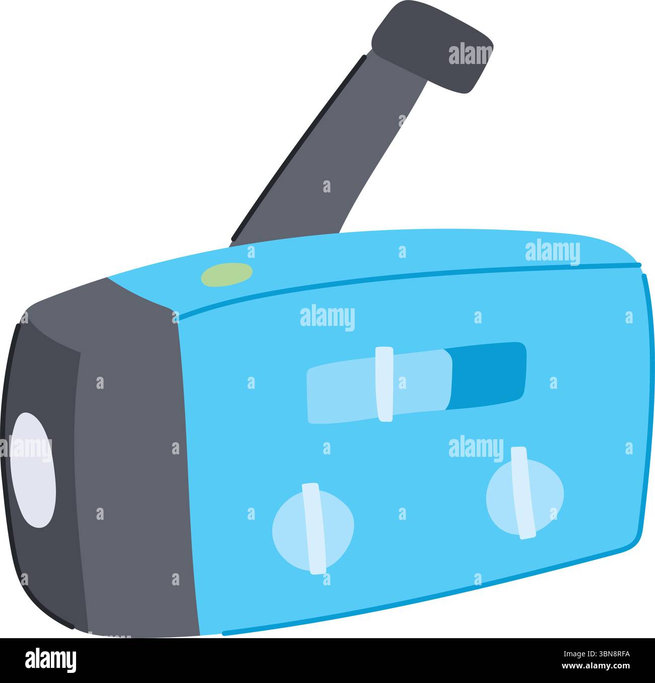 light hand crank flashlight cartoon vector illustration Stock Vector ...
