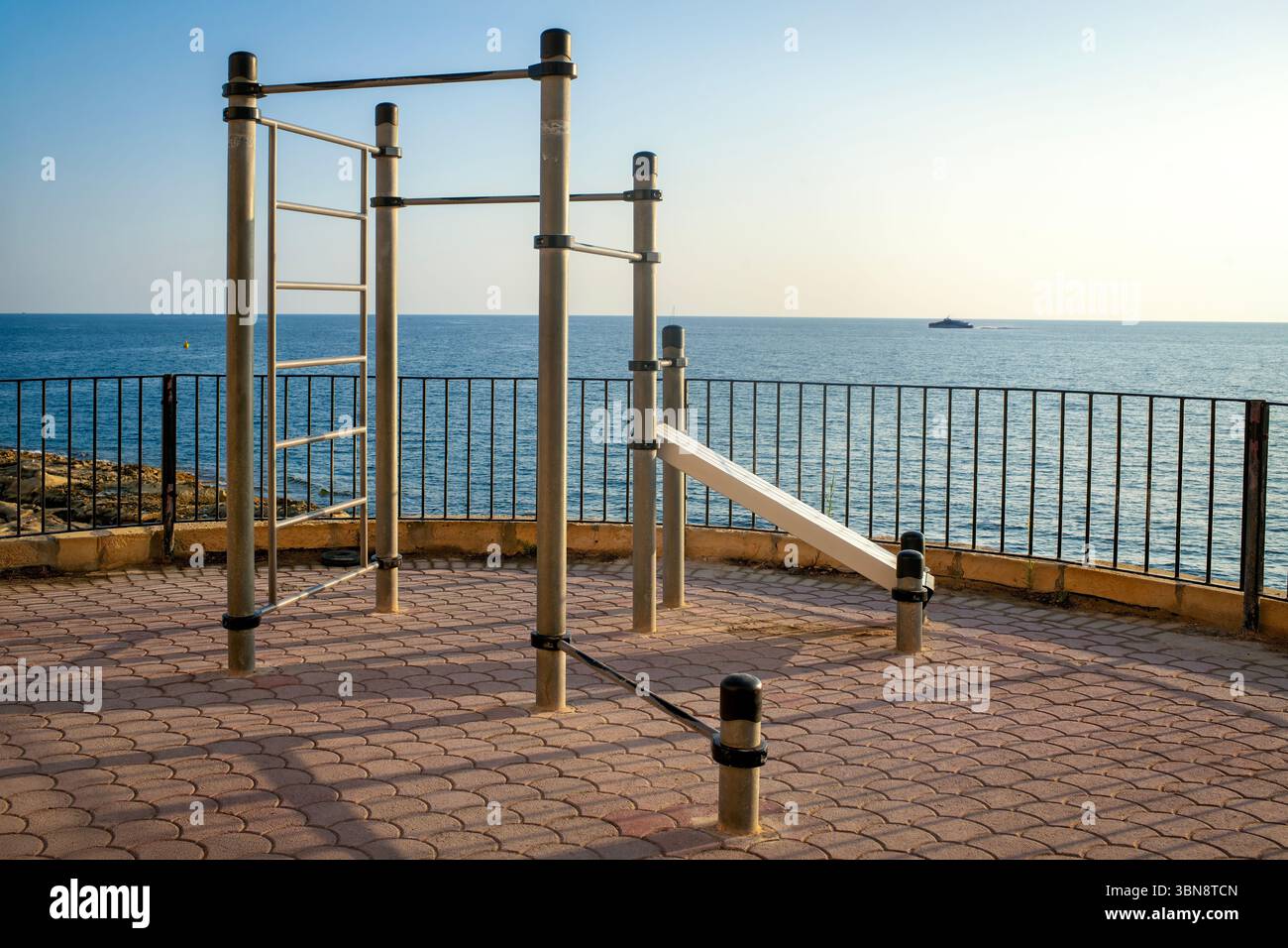 Heavy-duty stainless steel pull-up bar structure with multiple bars ...