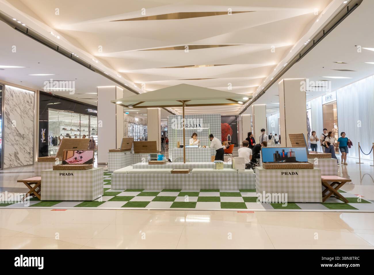 Prada promotional stand, Siam Paragon shopping mall, Bangkok, Thailand ...