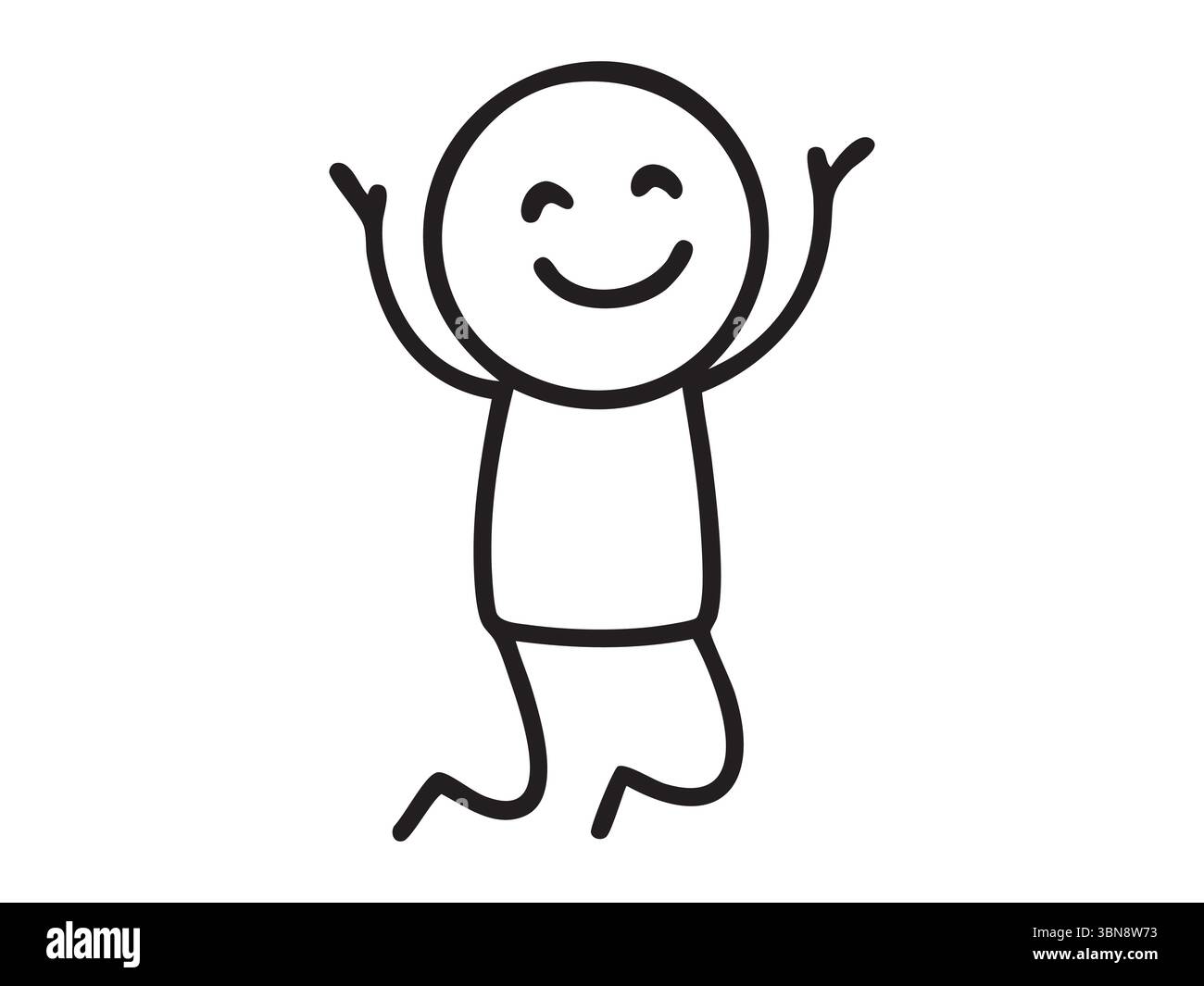 Vector cartoon man kneeling Black and White Stock Photos & Images - Alamy