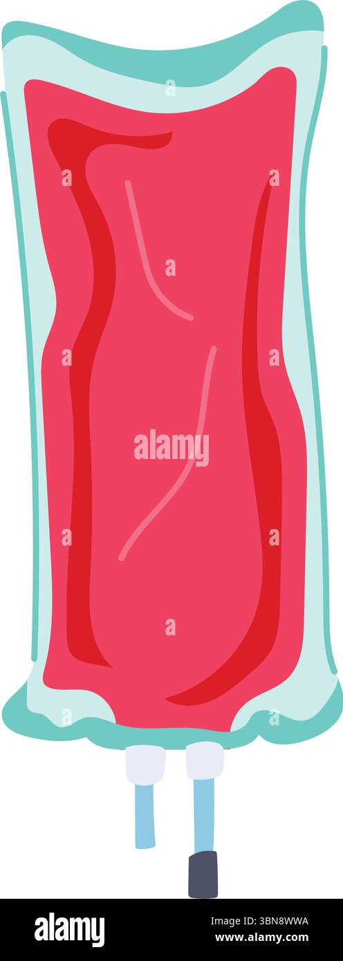 infusion iv fluid bag cartoon vector illustration Stock Vector Image ...