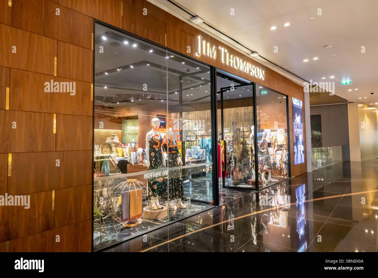 Jim Thompson store in a mall. Iconsiam mall, Bangkok Thailand Stock ...