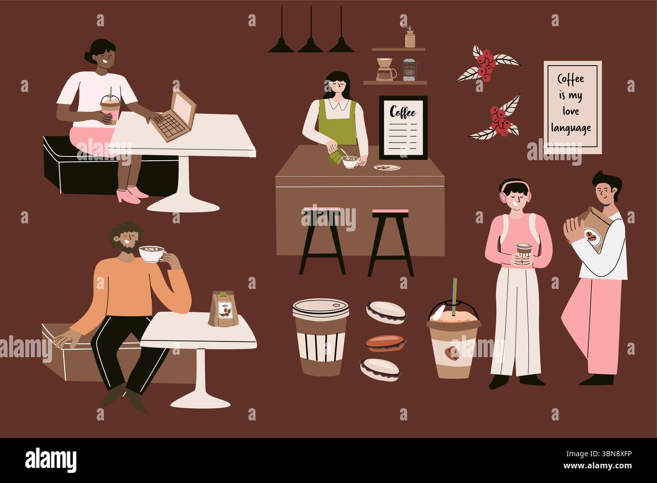 Downtime relaxing Stock Vector Images - Alamy