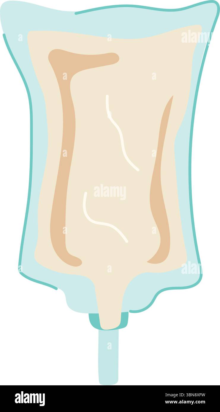 medical iv fluid bag cartoon vector illustration Stock Vector Image ...