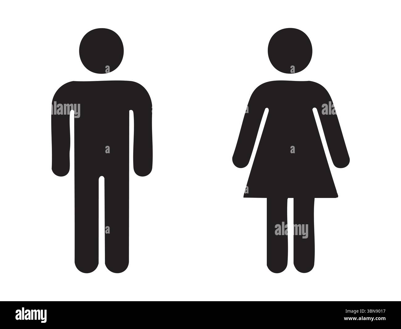 Black silhouettes of man and woman isolated on white background. human ...