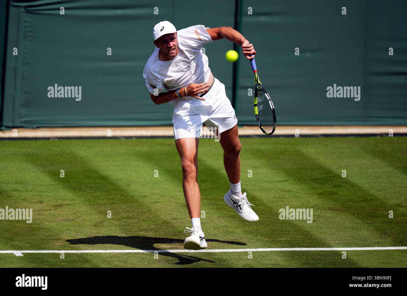 Johannus Monday during his match against Tommy Paul on day two of the ...
