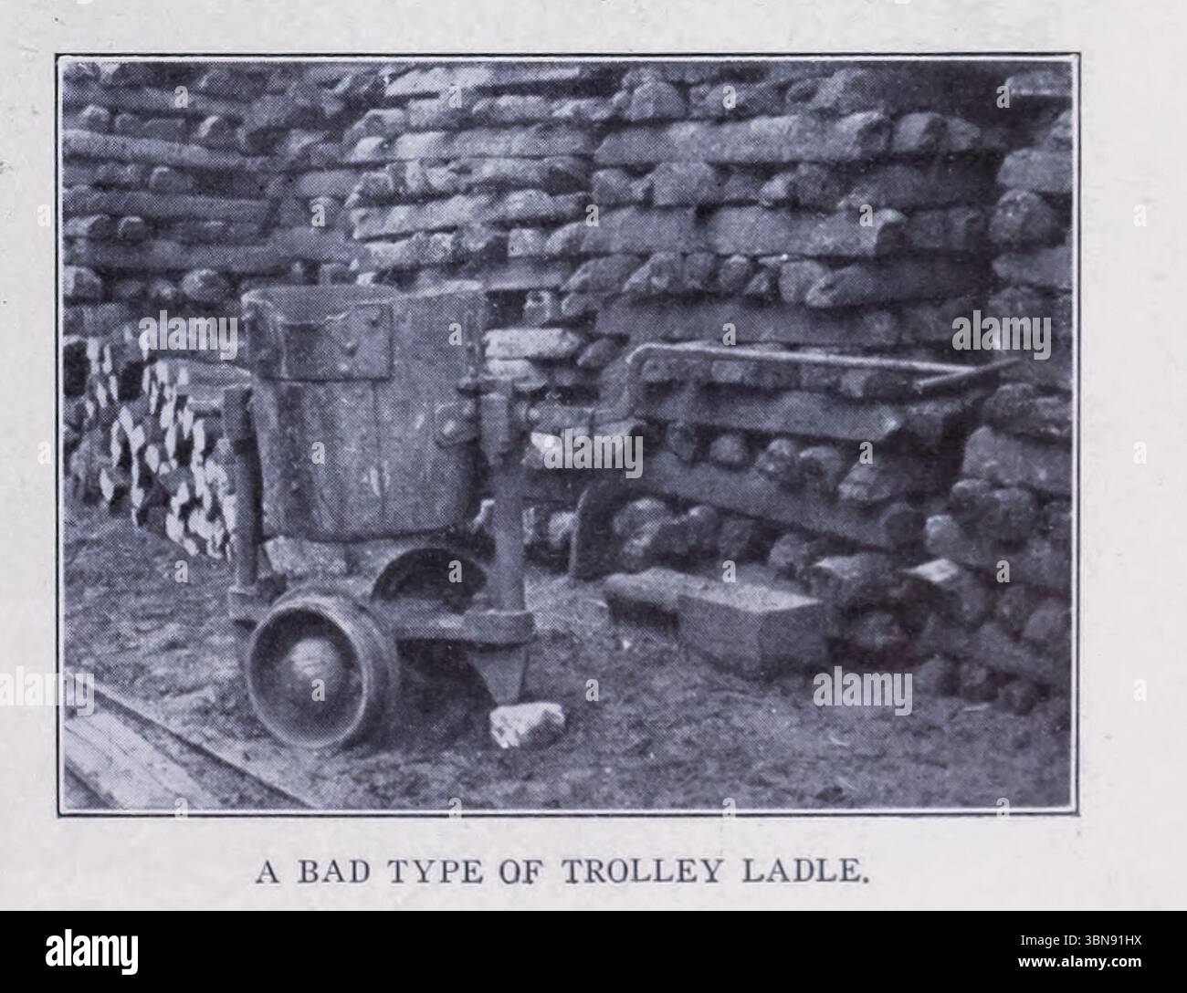 A BAD TYPE OF TROLLEY LADLE. from the Article FOUNDRY MANAGEMENT IN THE ...