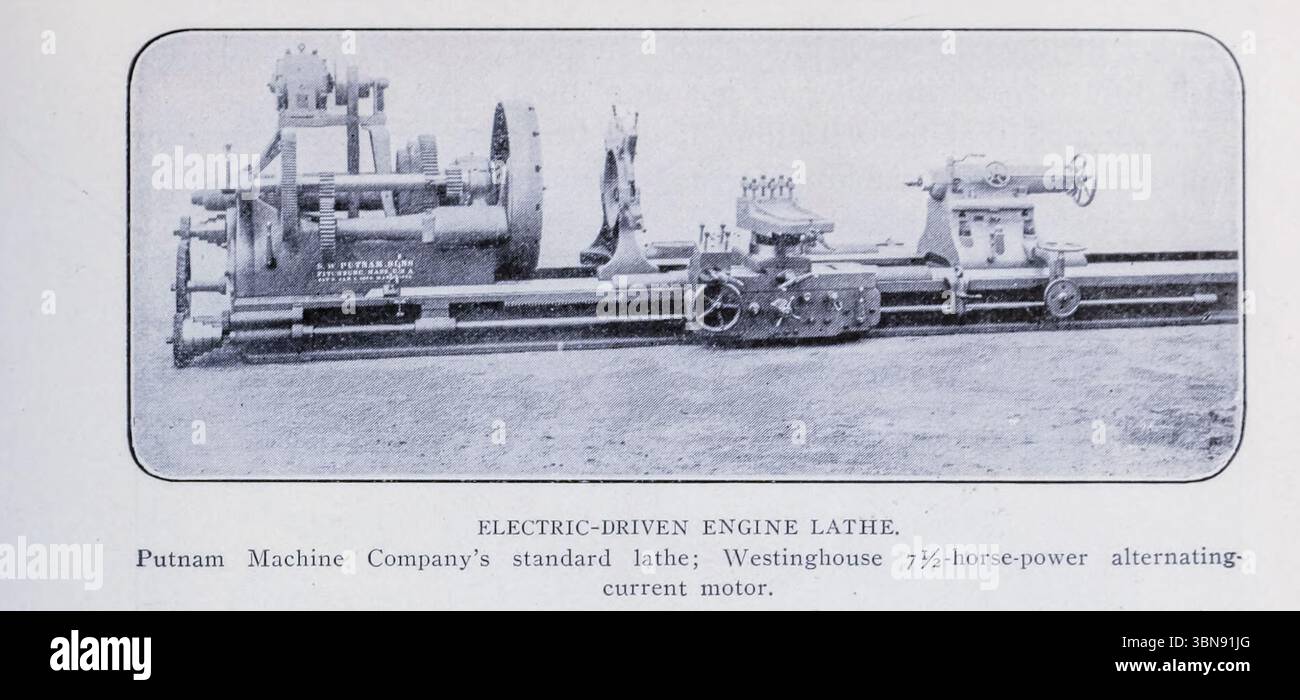 ELECTRIC-DRIVEN ENGINE LATHE. Putnam Machine Company's standard lathe ...
