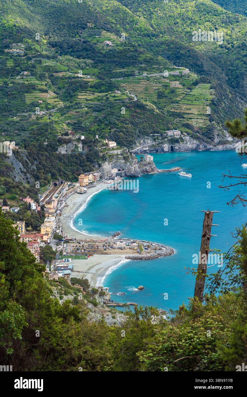 The town of Monterosso al Mare, one of the Cinque Terre towns. Trekking ...